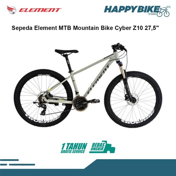Jual ELEMENT Sepeda Gunung MTB Cyber Z10 10 Speed 27.5" Alloy - Silver ...