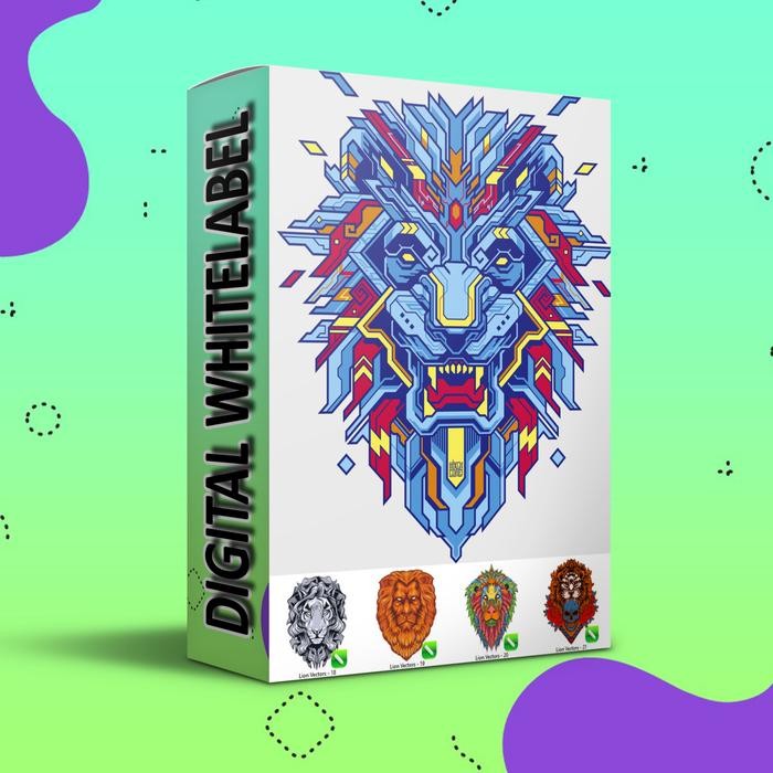 Jual Set Vektor Stiker Singa CorelDraw | Shopee Indonesia