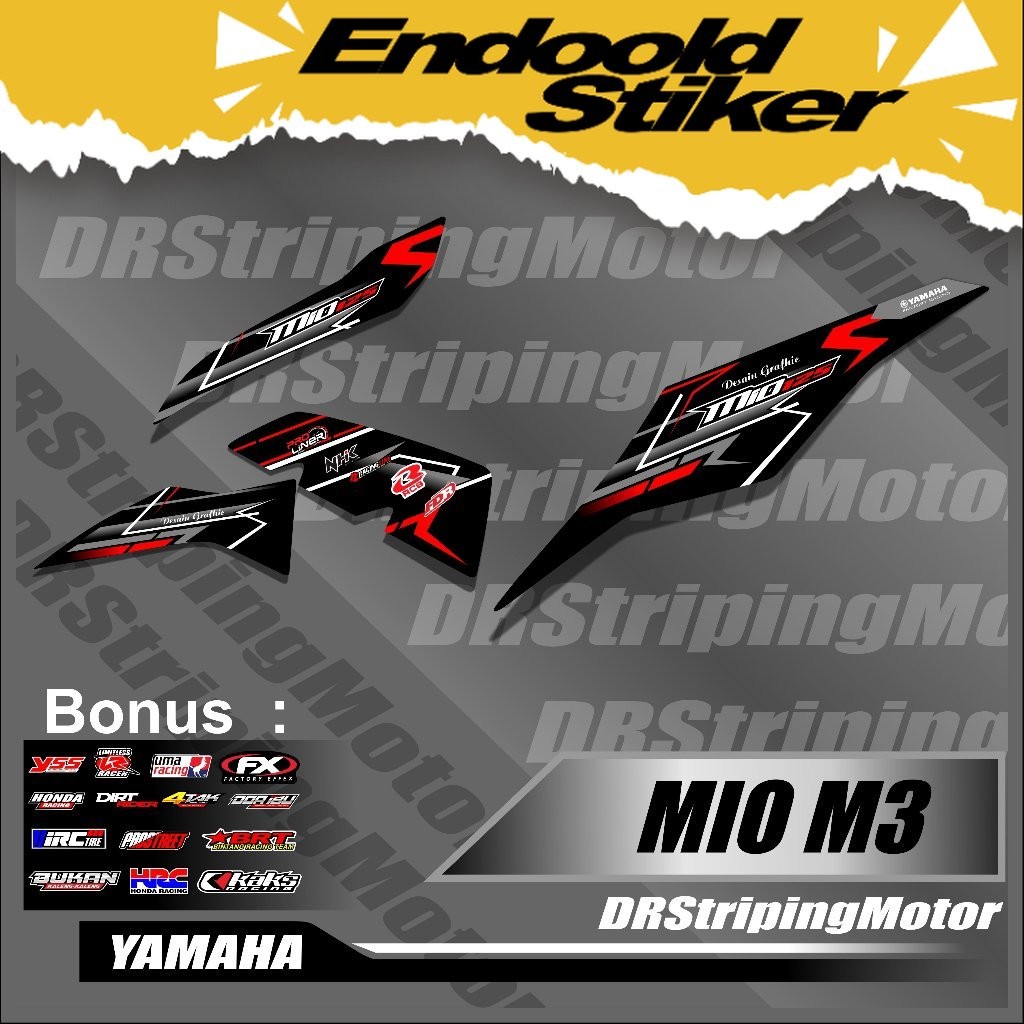 Jual 5373 Striping Stiker Mio M3/Z Decal Striping Standar Mio M3/Z ...