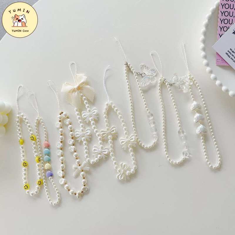 Jual Putih Indah Cinta Hati Mode Ikatan Simpul Rantai Telepon Lanyard ...