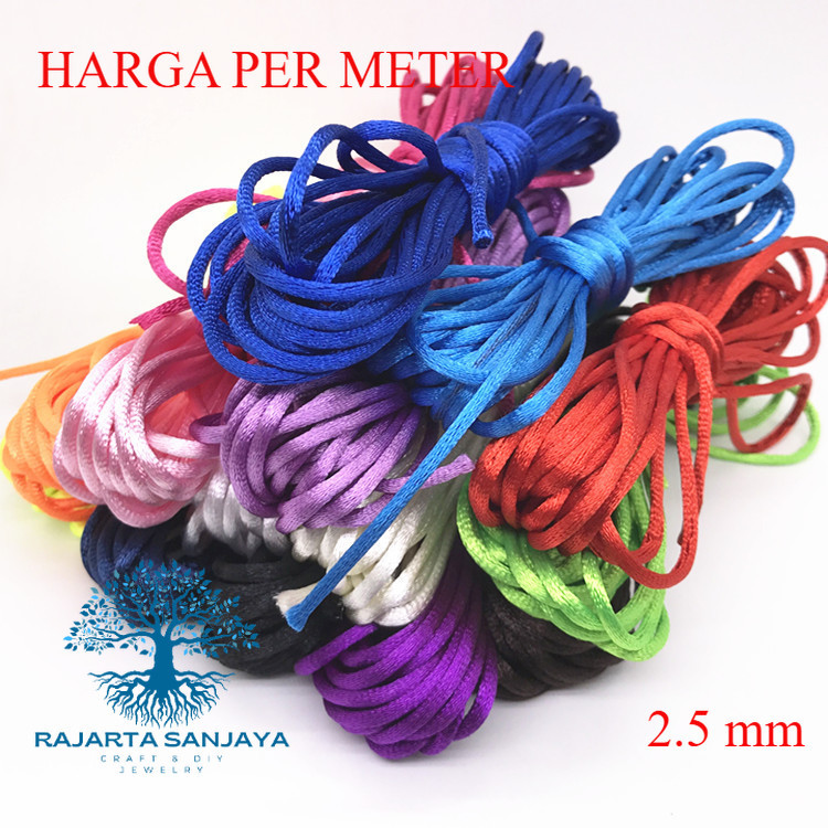 Jual [Meteran] Tali Satin Simpul Cina 2mm - Tali Satin 2mm - Tali Cina ...