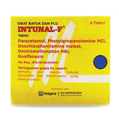 Jual Intunal F untuk Menurunkan Demam & Pereda Nyeri (4 Tablet ...