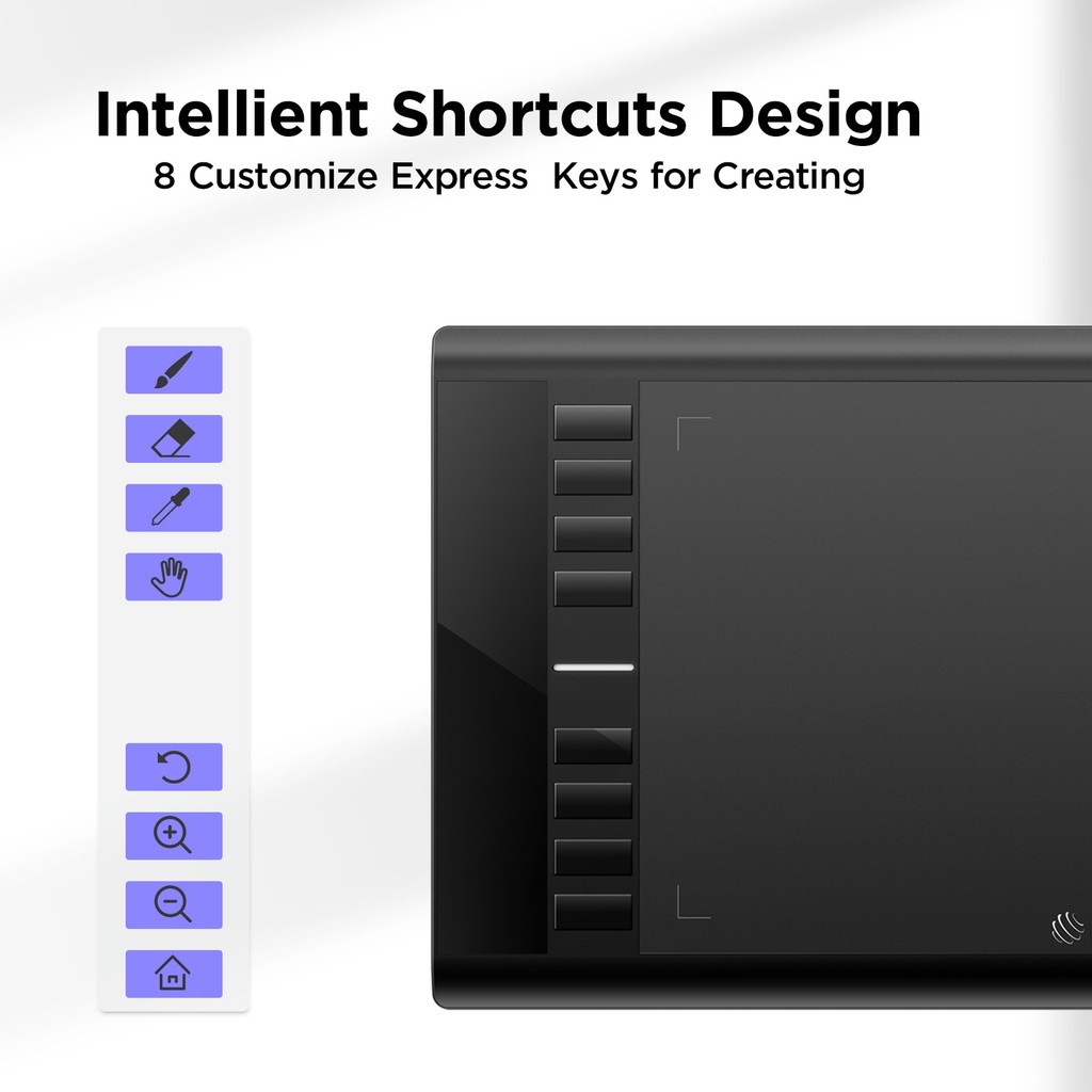 Jual UGEE M708 10" Digital Graphic Tablet Pen Drawing Tablet 8 Hotkeys ...