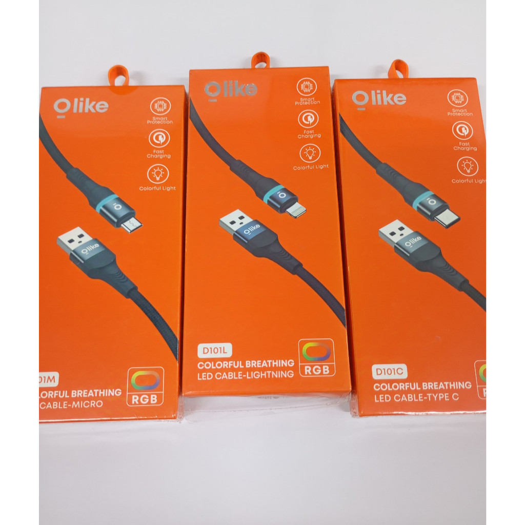 Jual OLIKE D101M D101C D101L Kabel Data Charger Micro Type C Lightning ...