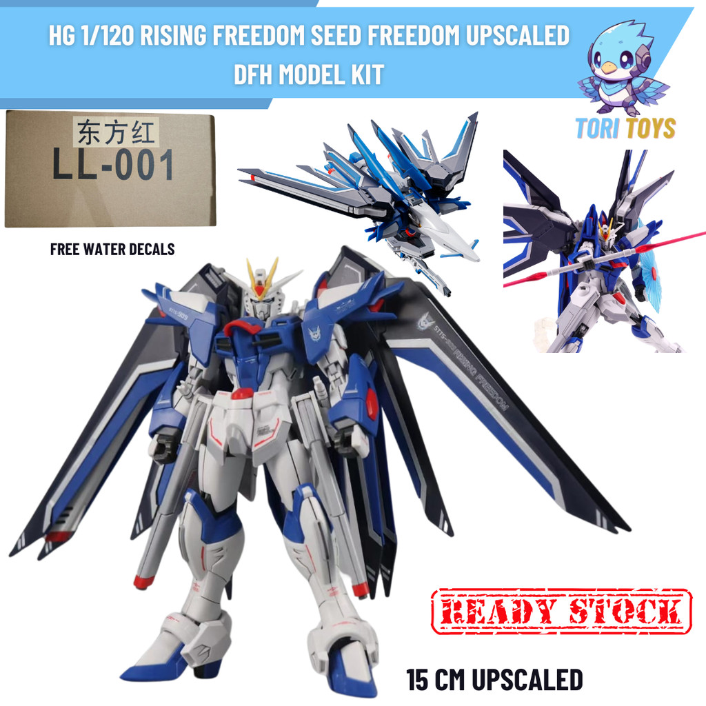 Jual HG 1/120 Rising Freedom Fighter Upscaled Seed Freedom Robot DFH LL-001 Model Kit | Shopee ...
