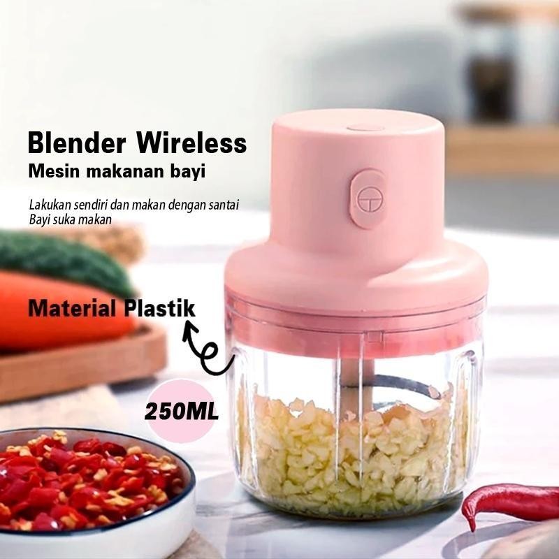 Jual MKC KIMISO Blender Mini Elektrik 250ml - Mini Chopper Elektrik 250ml | Shopee Indonesia