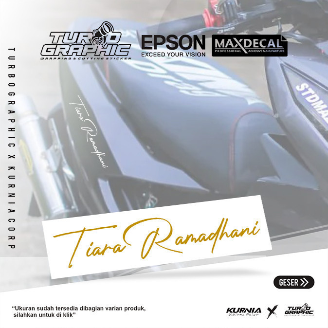 Jual Turbo Graphic | Cutting Sticker Custom Nama Signature Tanda Tangan ...