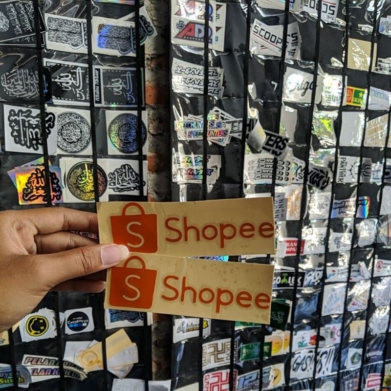 Jual Cetak Kilat STICKER LOGO SHOPEE CUTTING STIKER NAMA TOKO | Shopee ...