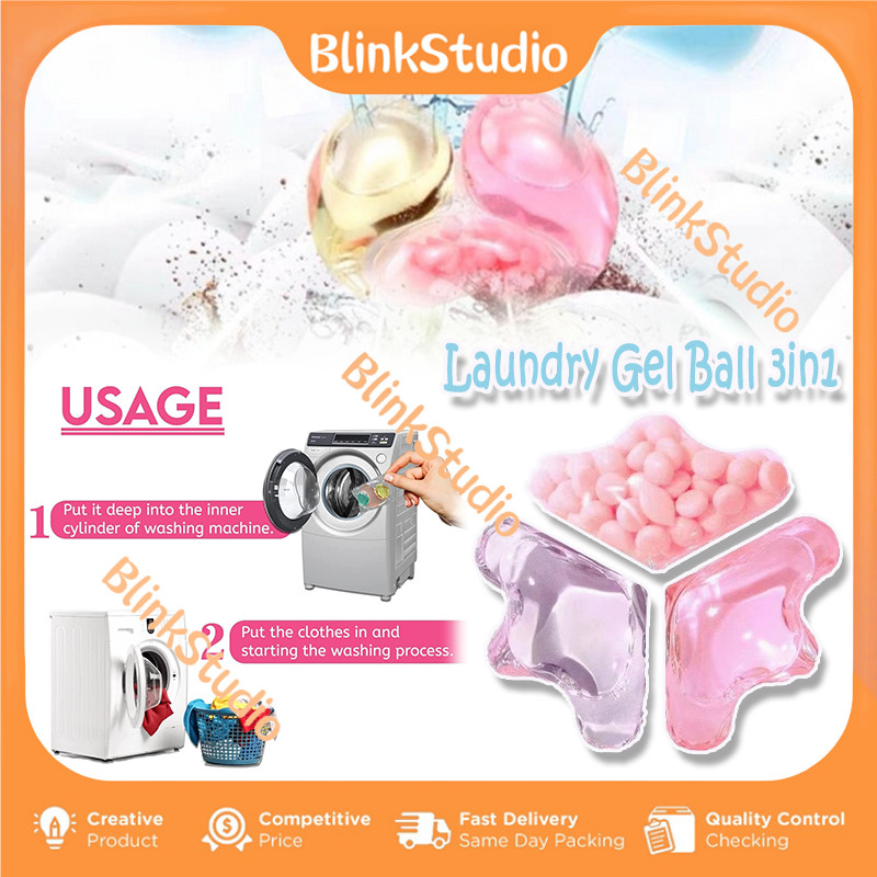 Jual Laundry Gel 3 in 1 / Laundry Gel Ball (1 Pax isi 20pcs) | Shopee ...