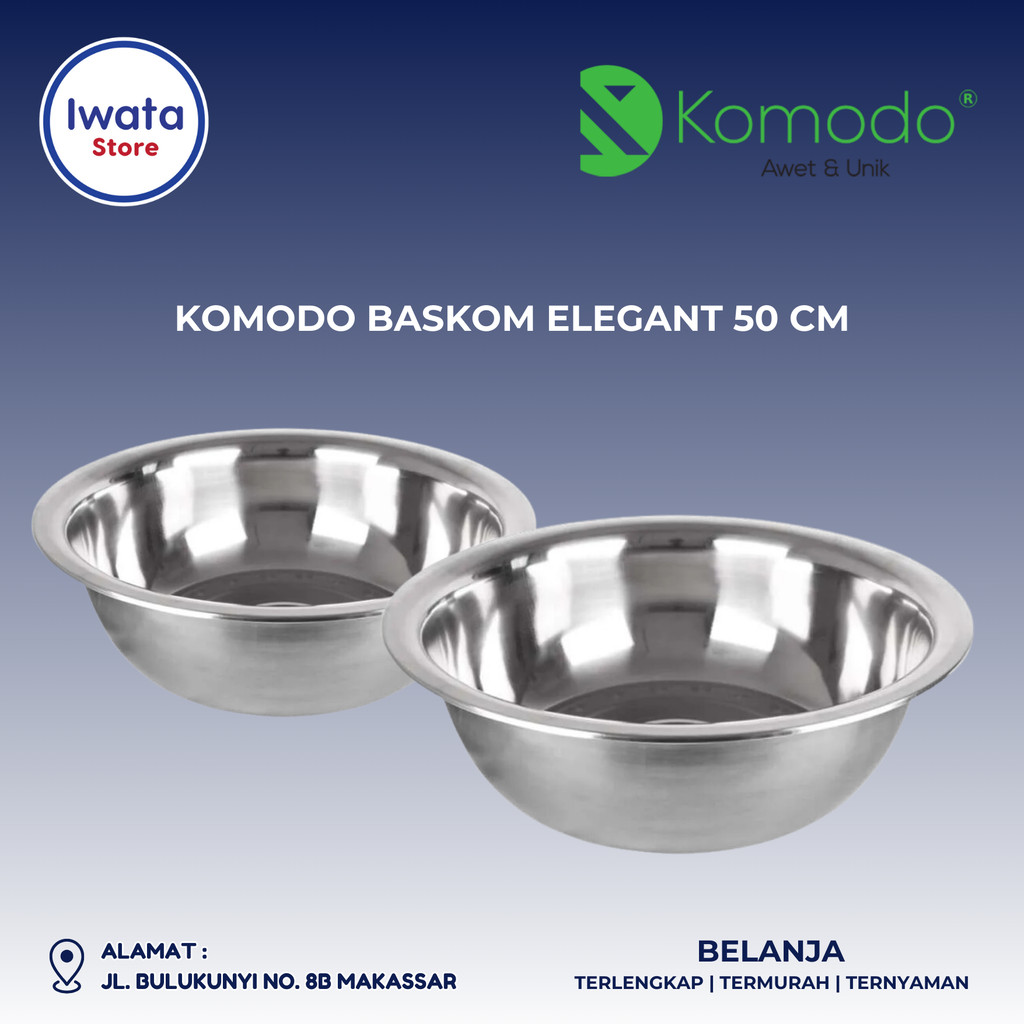 Jual KOMODO BASKOM STAINLESS JUMBO 50 CM | Shopee Indonesia