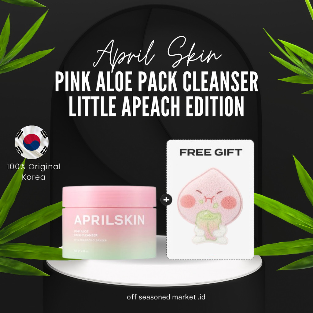 Jual [READY] April Skin Pink Aloe Pack Cleanser - Little Apeach Edition (+Spons) | Shopee Indonesia
