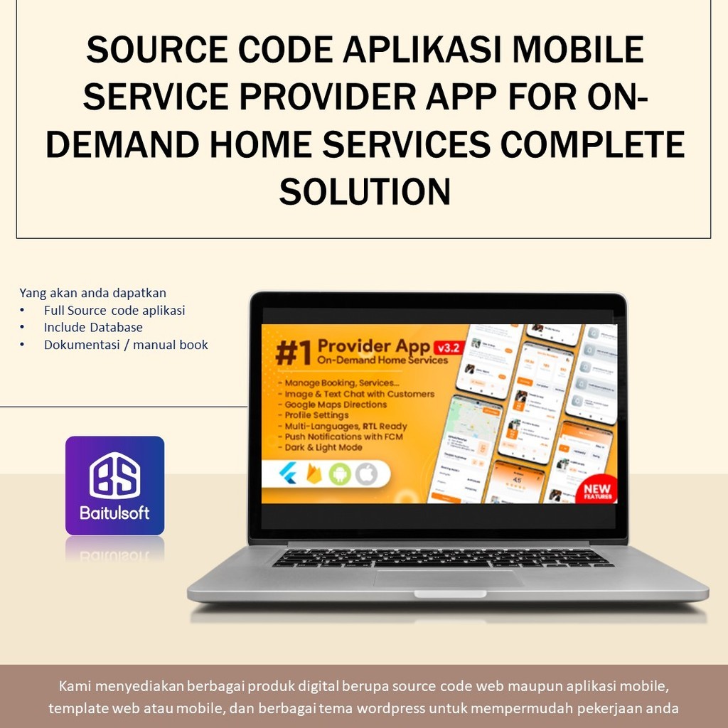 Jual SOURCE CODE APLIKASI MOBILE SERVICE PROVIDER APP FOR ON-DEMAND ...