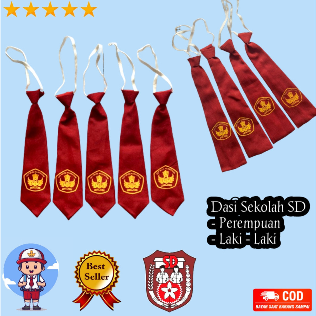 Jual Dasi SD - Dasi Sekolah Anak SD Perempuan dan Laki - Laki - Logo ...
