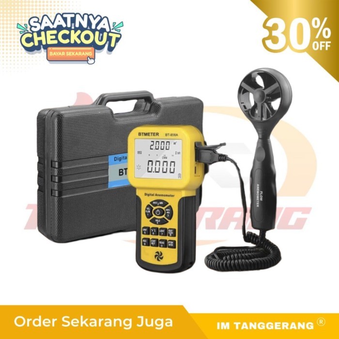 Jual Anemometer HOLDPEAK Data Logger HP856A Velocity Air Flow Wind ...