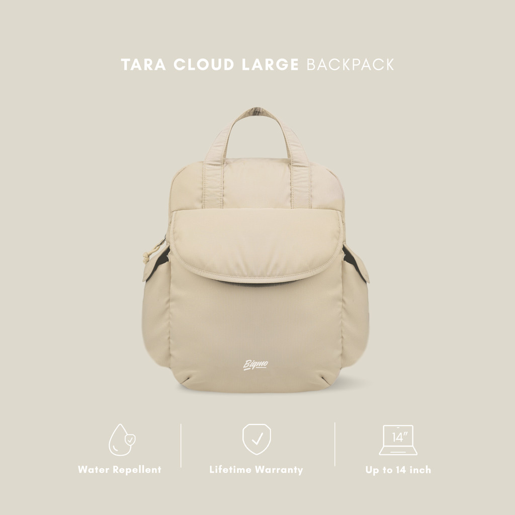 Jual Bigmo Tara Cloud Large Hazelnut Backpack Tas Ransel Sekolah Kuliah ...