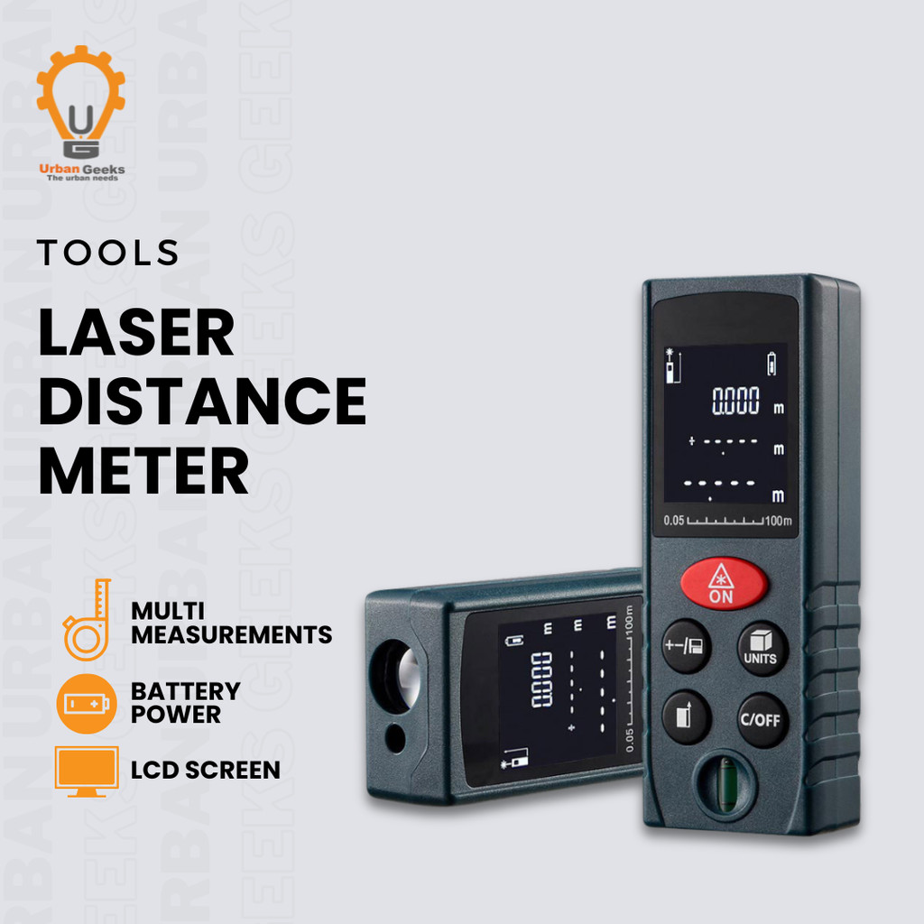 Jual Urbanize Pengukur Jarak Laser Portable Distance Meter 620-690nm ...