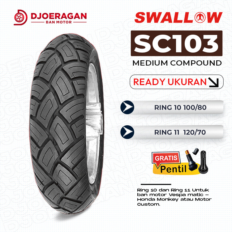 Jual BAN MOTOR VESPA SWALLOW DELITIRE RING 10 & RING 11 TUBLES DEPAN BELAKANG VESPA | Shopee ...