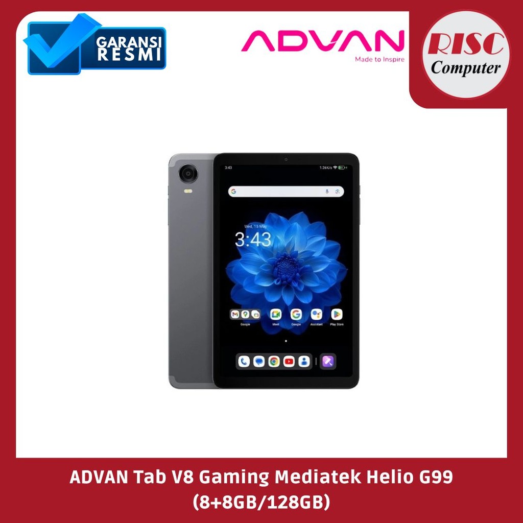 Jual Advan Tab V8 Tablet Gaming Mediatek Helio G99 (8+8GB/128GB) IPS ...