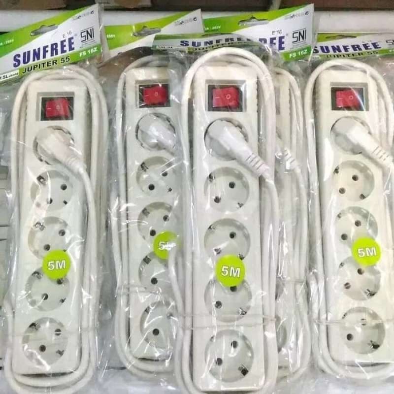 Jual Stop Kontak 4 Lubang Panjang Kabel 1,5 / 3 / 5 Meter ( On / Off ) | Shopee Indonesia