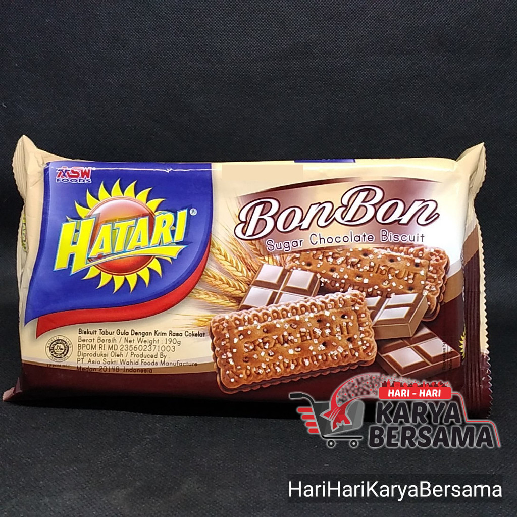 Jual MAKANAN RINGAN BISKUIT ASW HATARI BON BON SUGAR CHOCOLATE 190GR ...