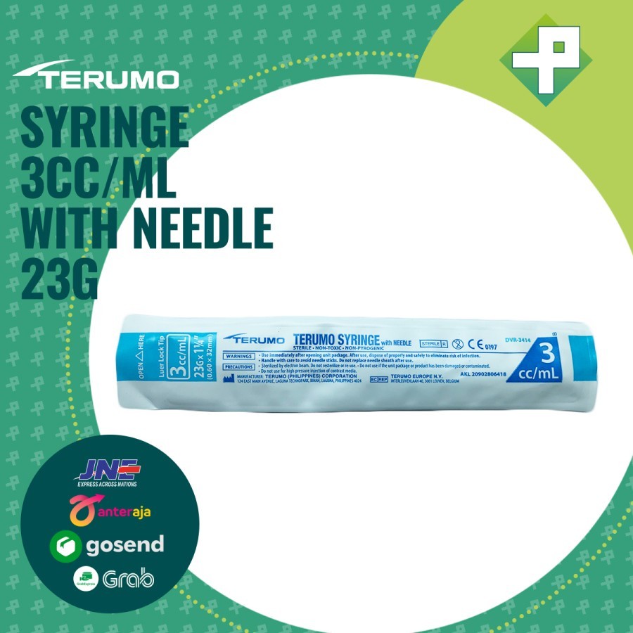 Jual Terumo - Syringe 3cc / Spuit 3ml With Needle 23G Box Isi 100 ...
