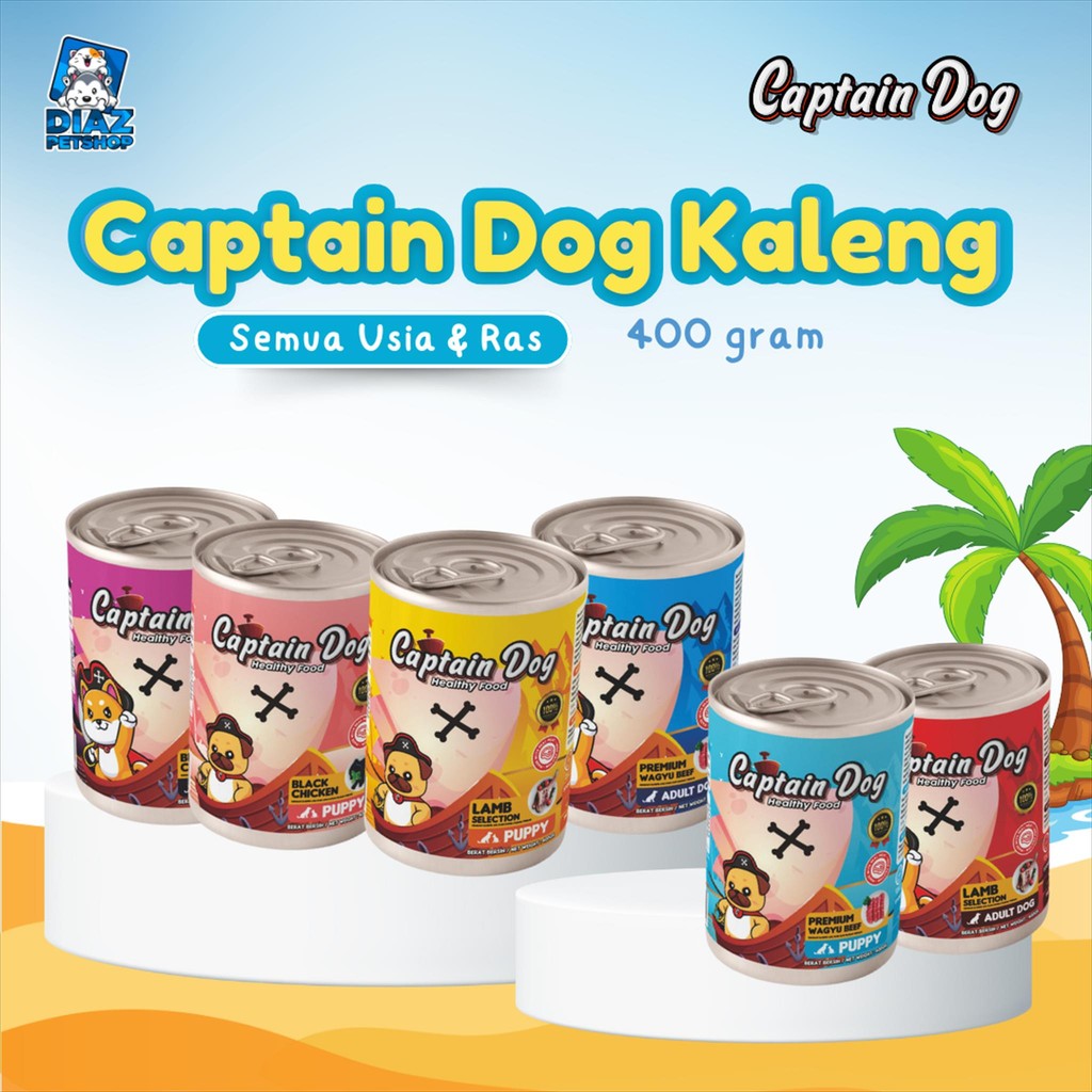 Jual CAPTAIN DOG KALENG 400 GR ALL VARIAN | Shopee Indonesia