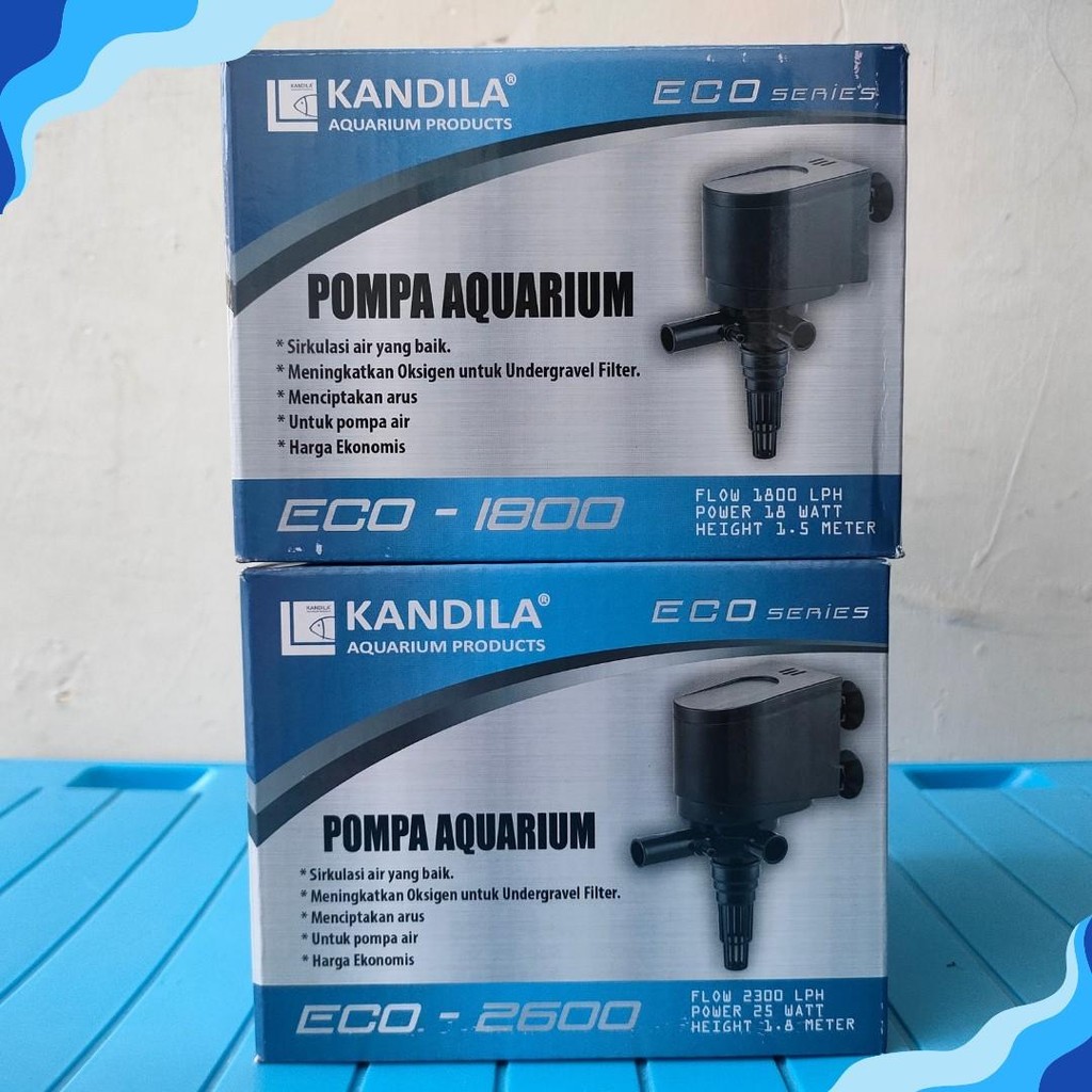 Jual Sirkulasi Kolam Ikan POMPA AQUARIUM KANDILA ECO 1200 1800 2600 ...