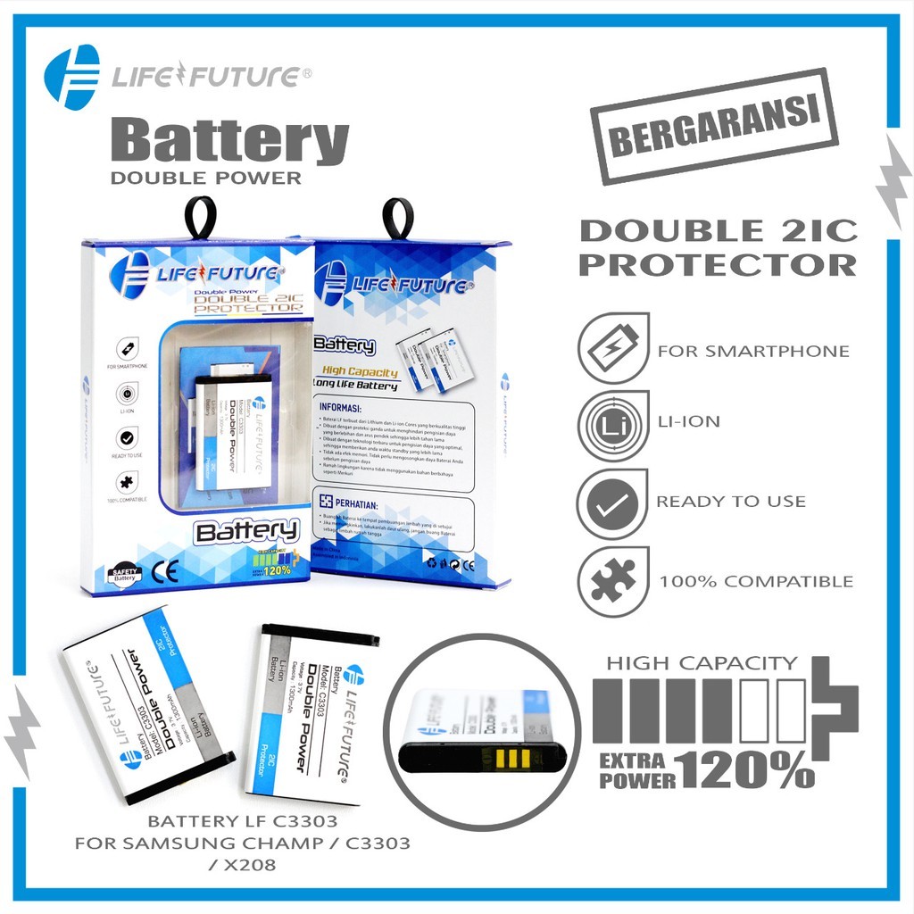 Jual LIFE FUTURE Baterai / Battery / Batre Samsung Champ / C3303 / X208 ...