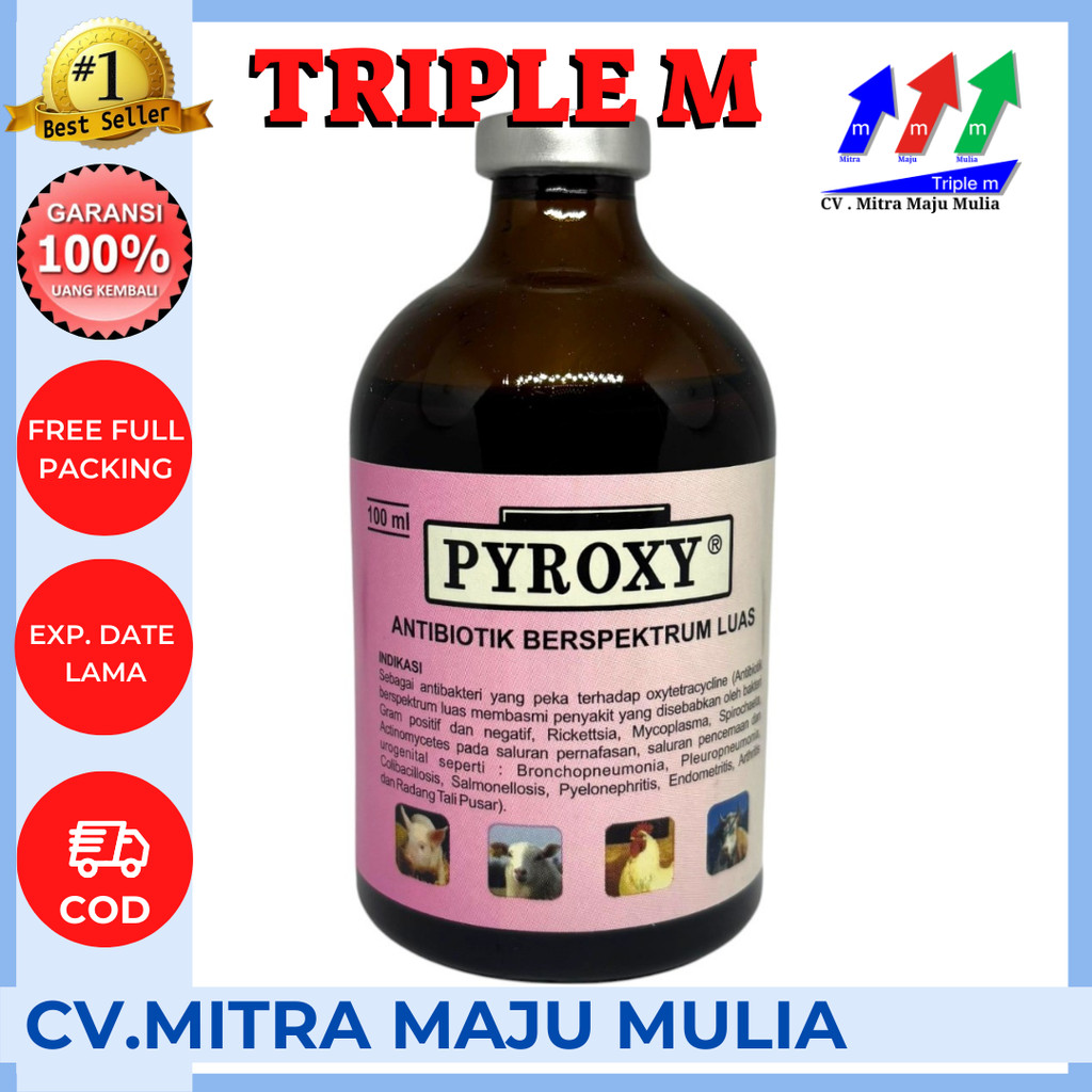 Jual PYROXY 100 Ml - antibiotik pernafasan dan pencernaan pada hewan ...
