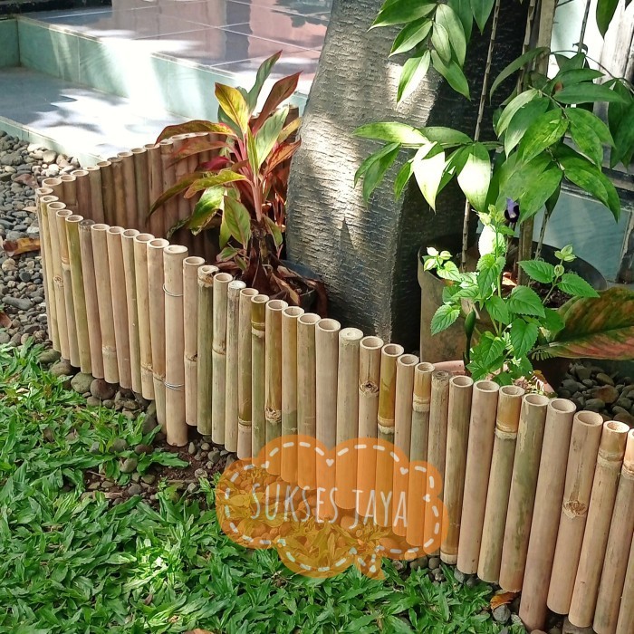 Jual pagar bambu gulung pagar kirai roll fence bamboo | Shopee Indonesia