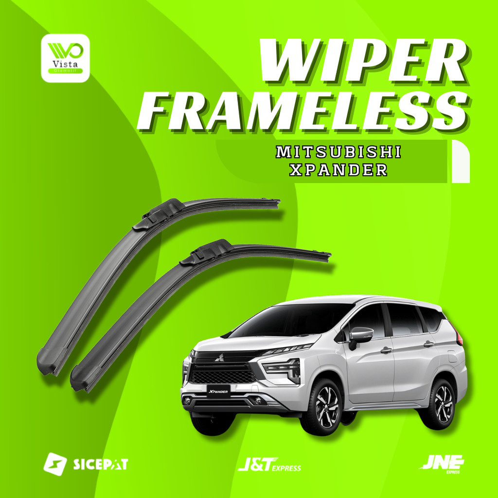 Jual Wiper Mobil Frameless Mistsubishi Xpander 1 Set (Kiri & Kanan) Full Karet Tanpa Rangka Besi ...