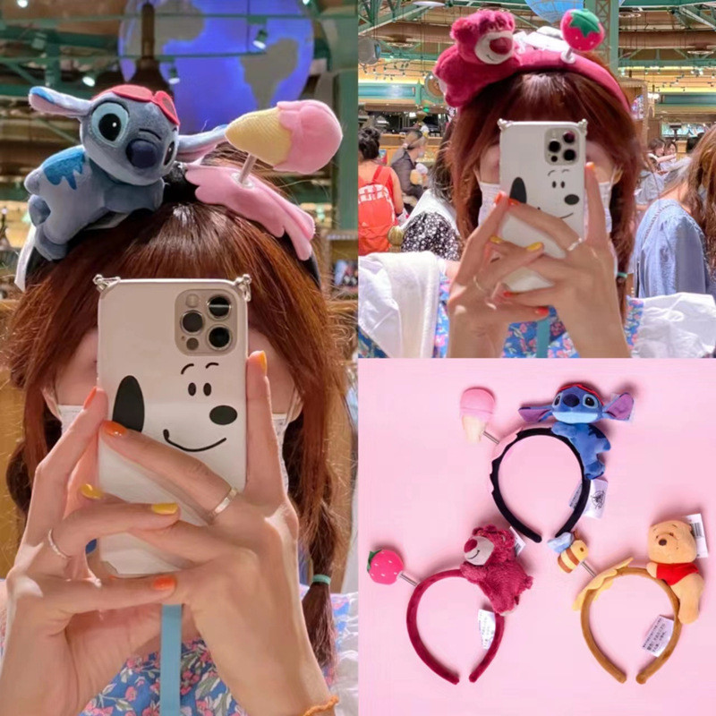 Jual Bando Boneka Disney Halus Karakter Pooh Stitch Lotso Fashion ...