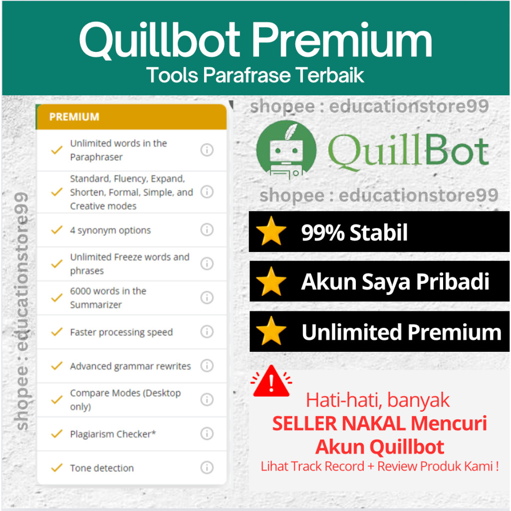 Jual Quillbot Premium Software Parafrase Inggris dan indonesia untuk ...