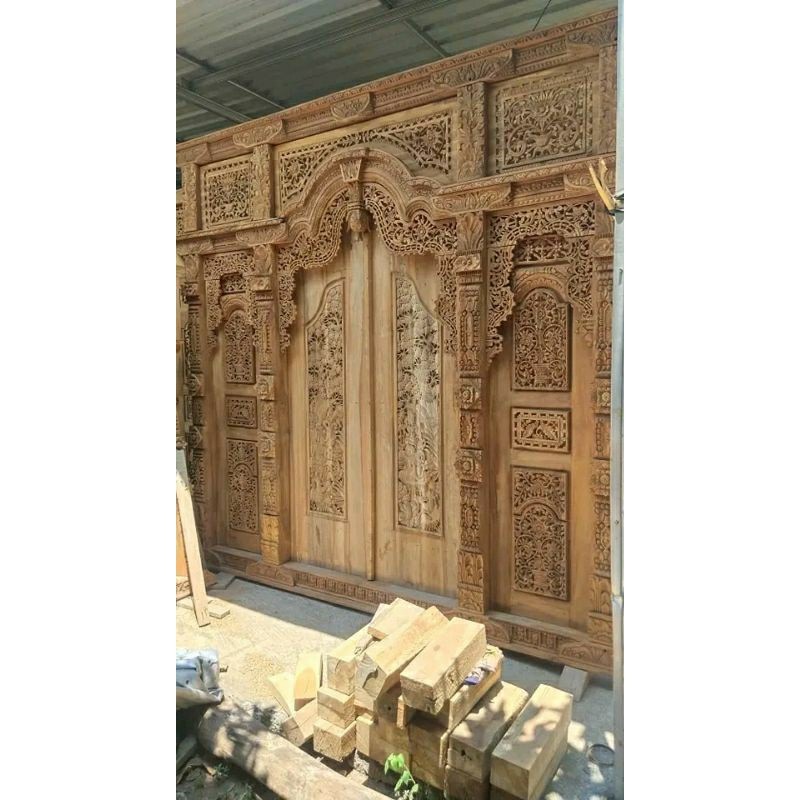 Jual Pintu Gebyok Ukiran Rama Shinta, Pintu Ukir Relief Motif Rama ...