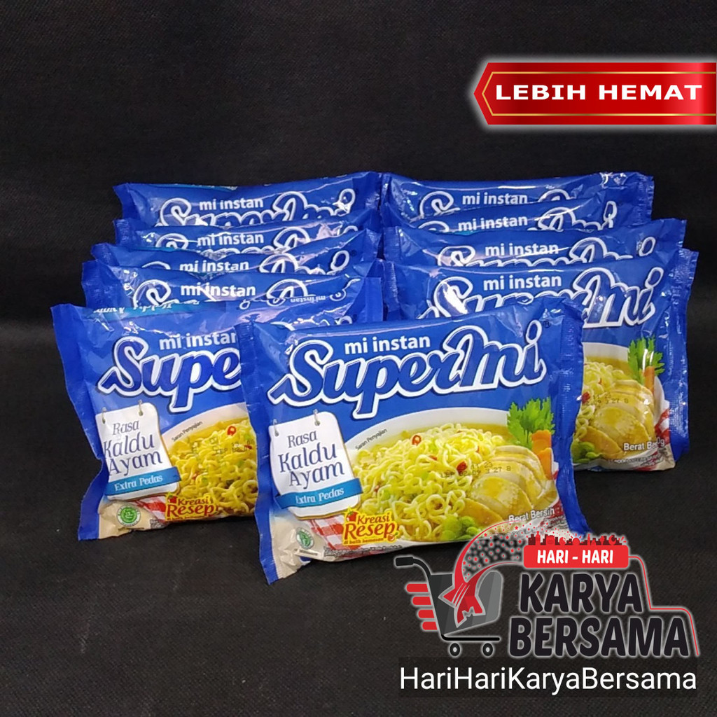 Jual SUPERMI MI INSTAN RASA KALDU AYAM PACK 10 BUNGKUS X 60GR | Shopee ...
