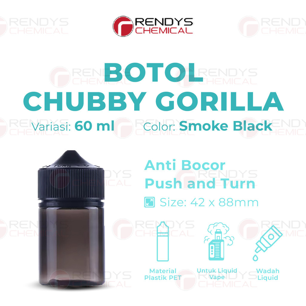 Jual Botol Chubby Gorilla PET Stubby D-42mm 60ML for Liquid Childproof ...