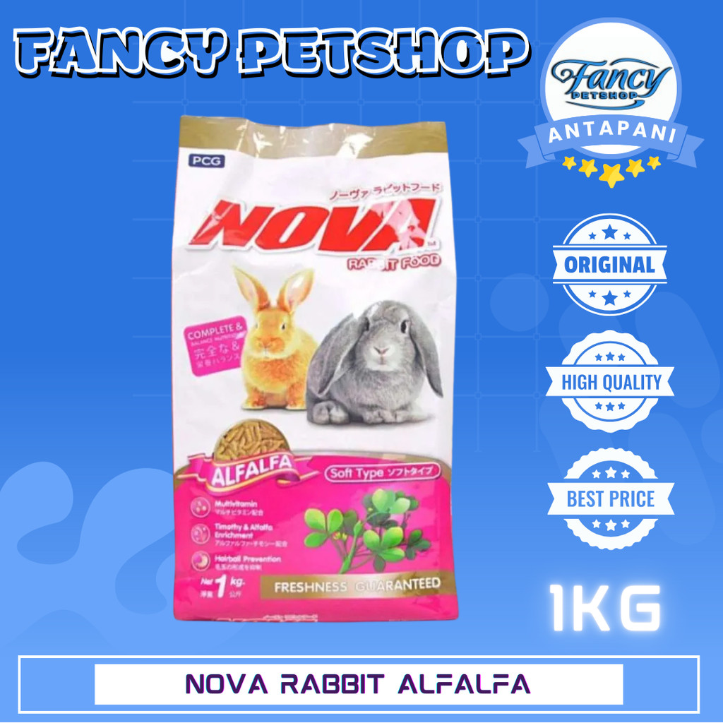 Jual NOVA RABBIT FOOD ALFALFA 1kg | Shopee Indonesia