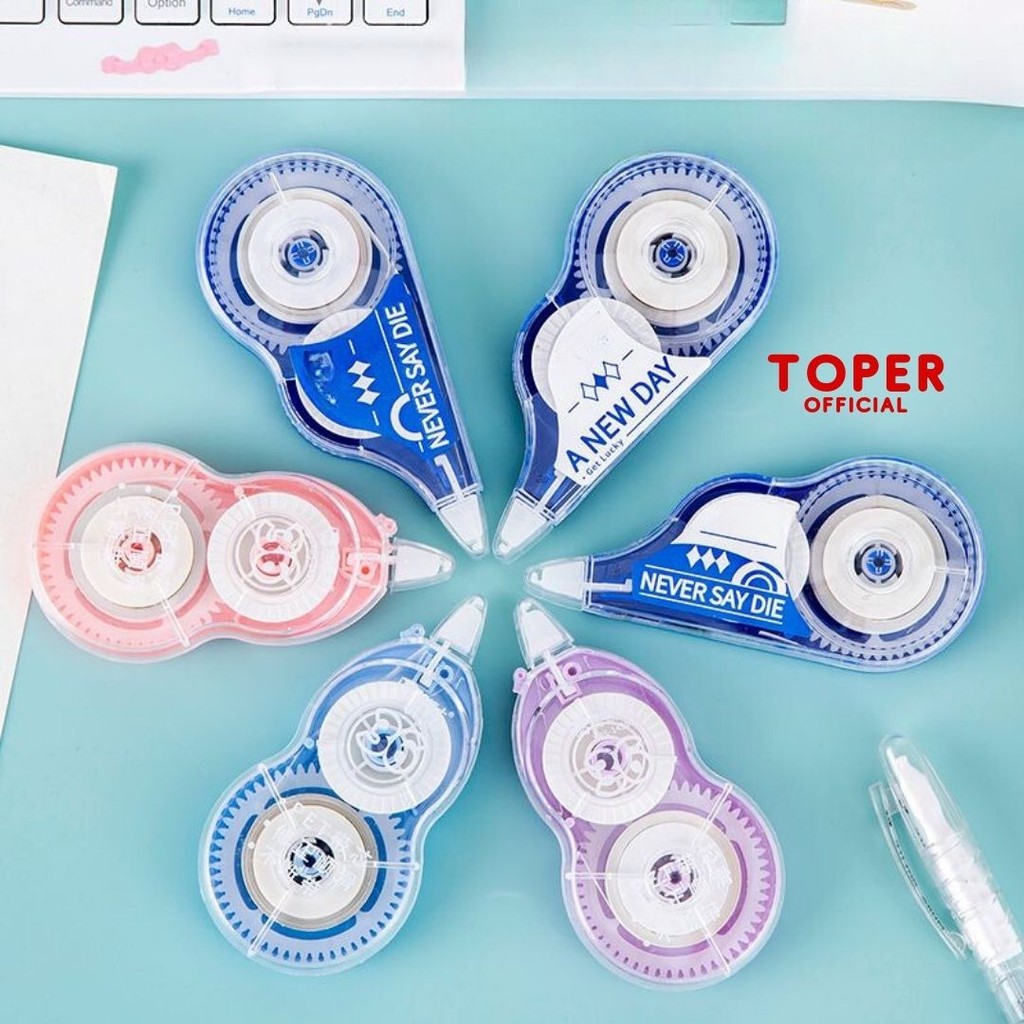 Jual TOPER Correction Tape Panjang 5m TipEx TipX Tip Ex Pita Kertas ...