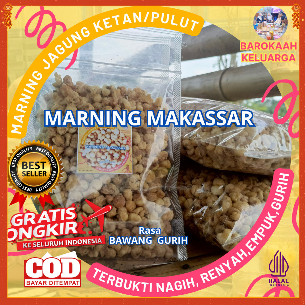 Jual Makaroni Marning Sultan Jagung Ketan Putih 100 Gr, 250 Gr 500 Gr ...