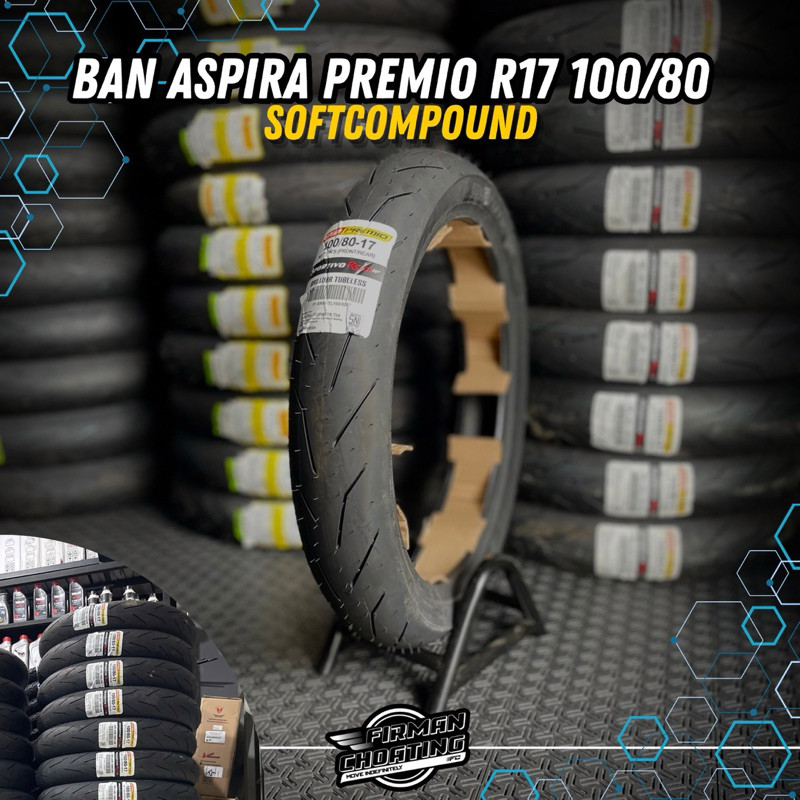Jual BAN LUAR ASPIRA PREMIO SPORTIVO RS-01 R17 100/80 SOFT COMPOUND TUBLES ORIGINAL (Produksi ...