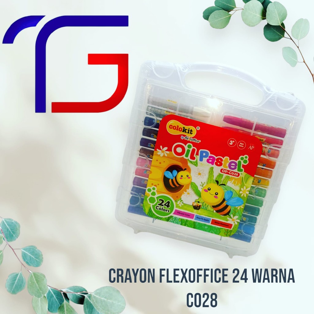 Jual Crayon 24 Warna Colokit Flexoffice 24 Warna - CO28 Anti Air ...