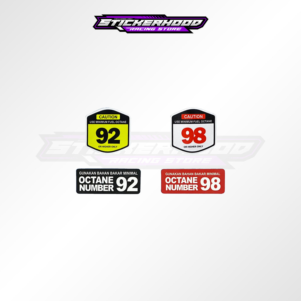 Jual STICKER STIKER OCTANE NUMBER 92 98 | Shopee Indonesia