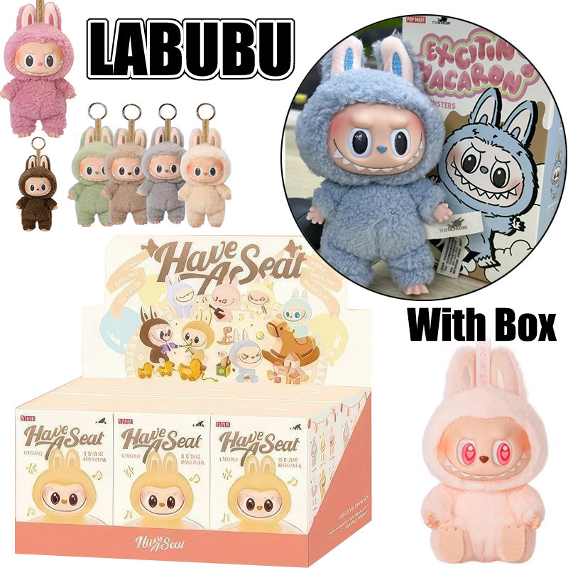 Jual Pop Mart Monsters LABUBU Keychain Vinyl Face 17CM Labubu V1 Doll ...