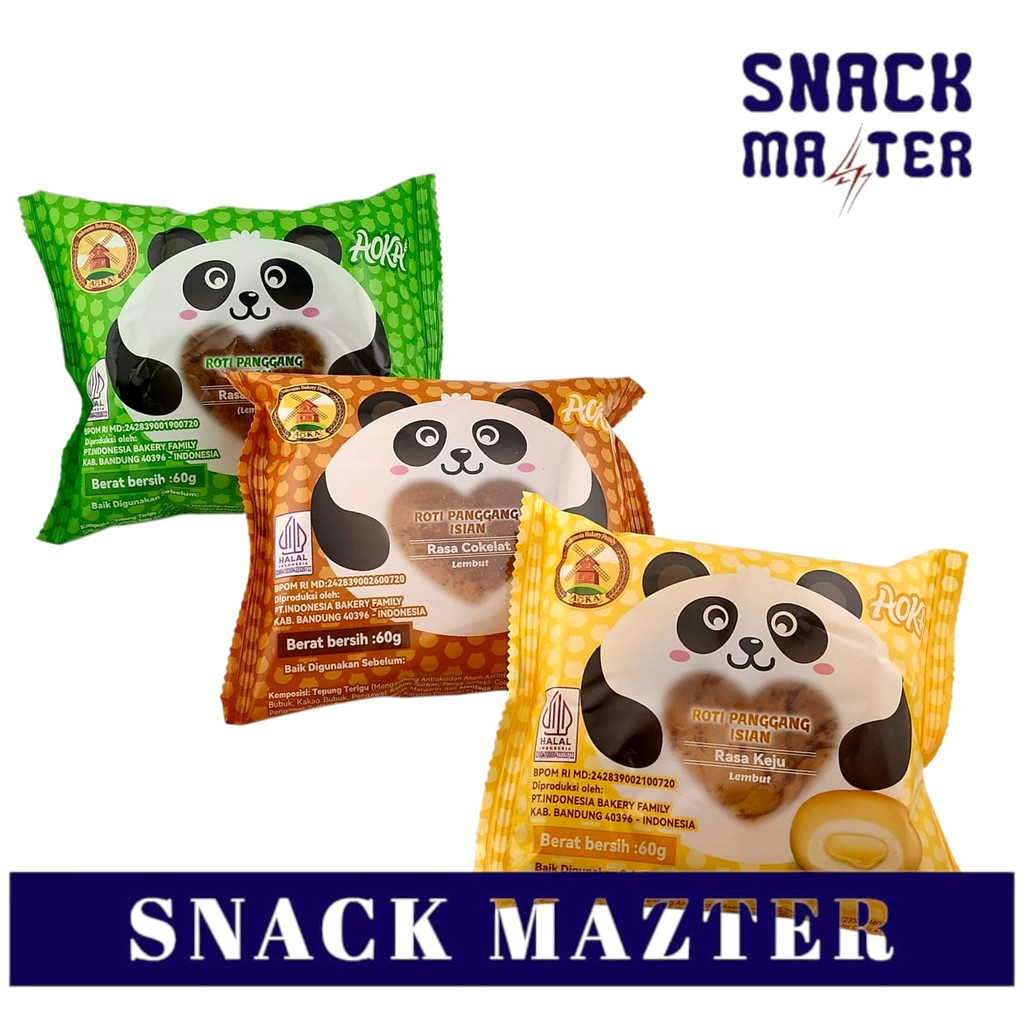 Jual Aoka Roti Panggang Panda - Netto 60gr | Shopee Indonesia