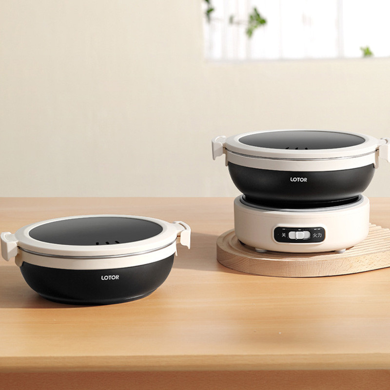 Jual 1.2L Folded Electric Cooking Pot Portable Multicooker Travel Rice ...