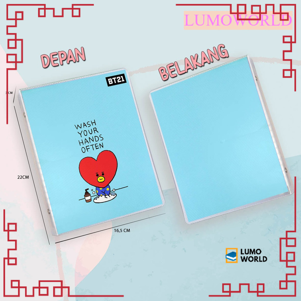 Jual Binder Note Map Binder File BTS BT21 Stay Healthy A5 20 Ring ...