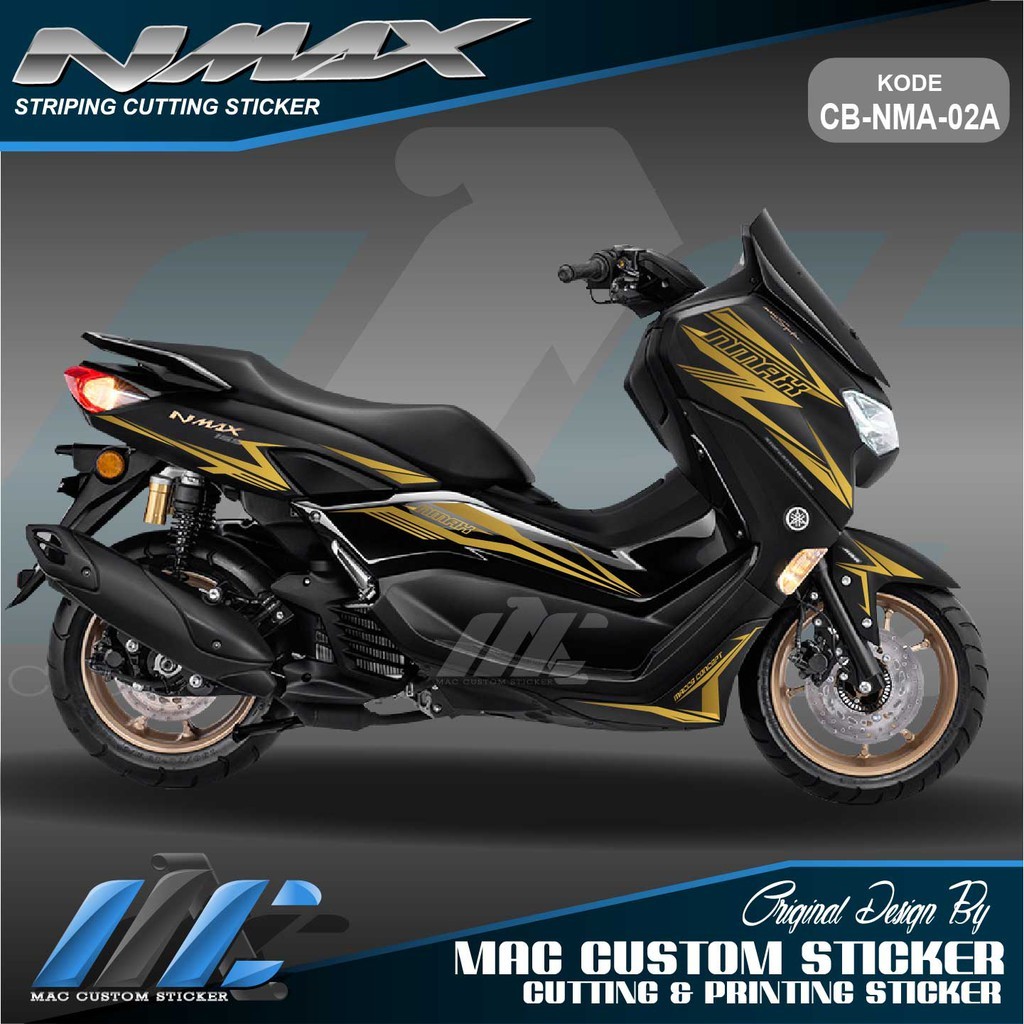 Jual Cutting Sticker Nmax New - Stiker Nmax 2020 - Stiker Warna Gold ...