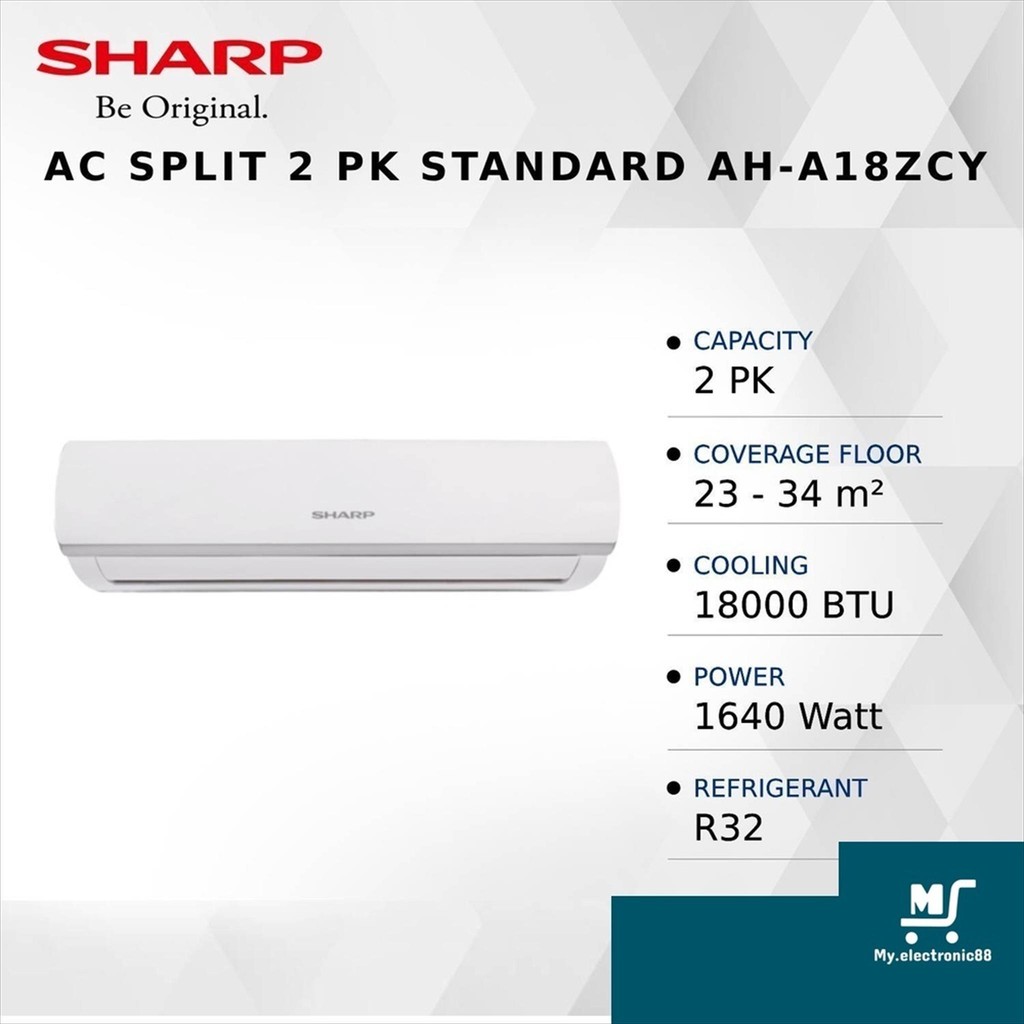 Jual AC STANDARD SHARP 2 PK(AH-A18ZCY) | Shopee Indonesia