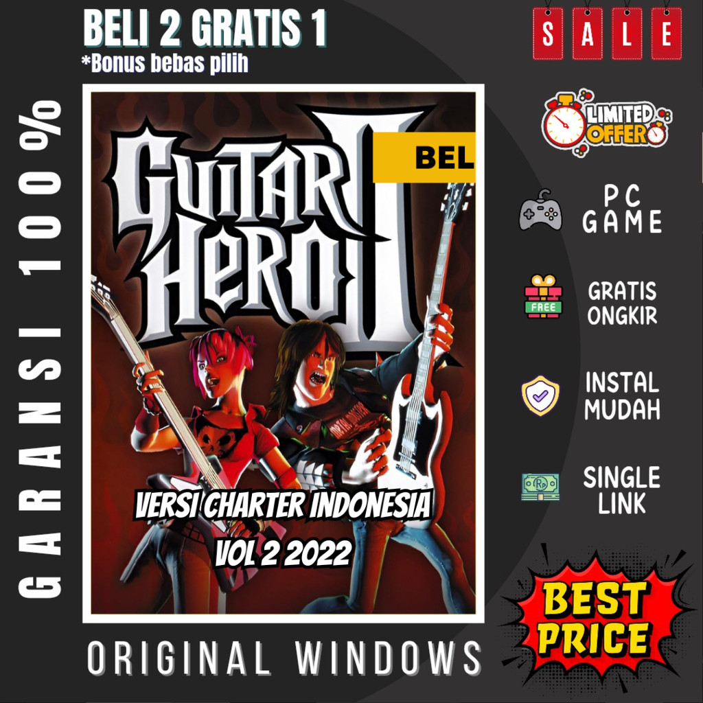 Jual GUITAR HERO VERSI CHARTER INDONESIA VOL 2 - GAME PC - GAME LAPTOP ...