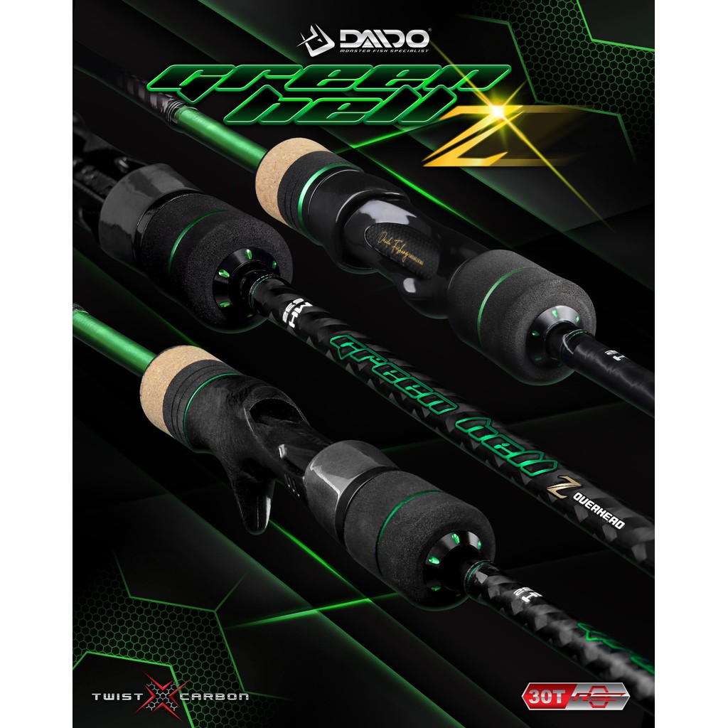 Jual Daido - Joran Green Hell Z Carbon Solid Spinning dan Overhead ...